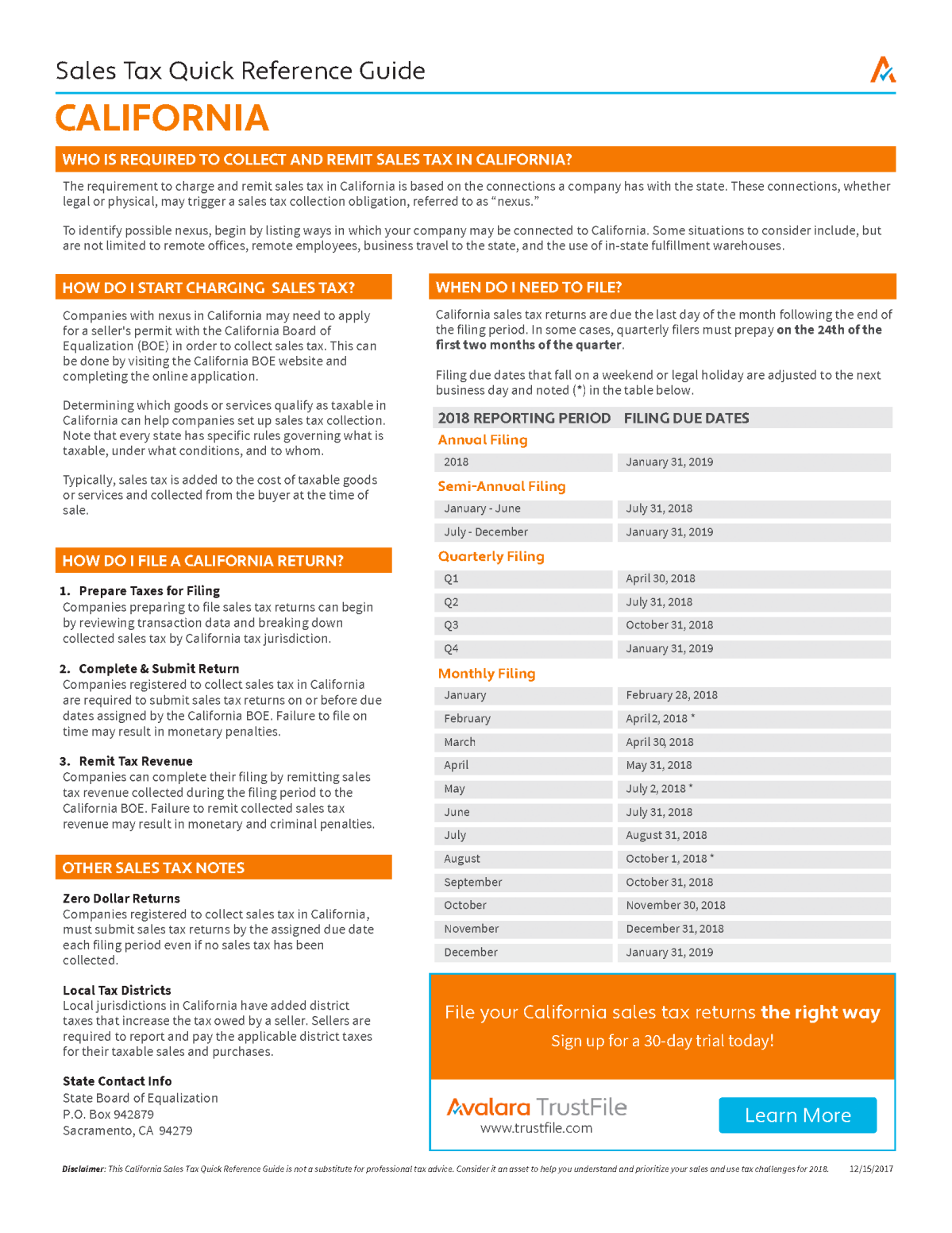 California started taxing sales by out-of-state sellers starting 4//2019