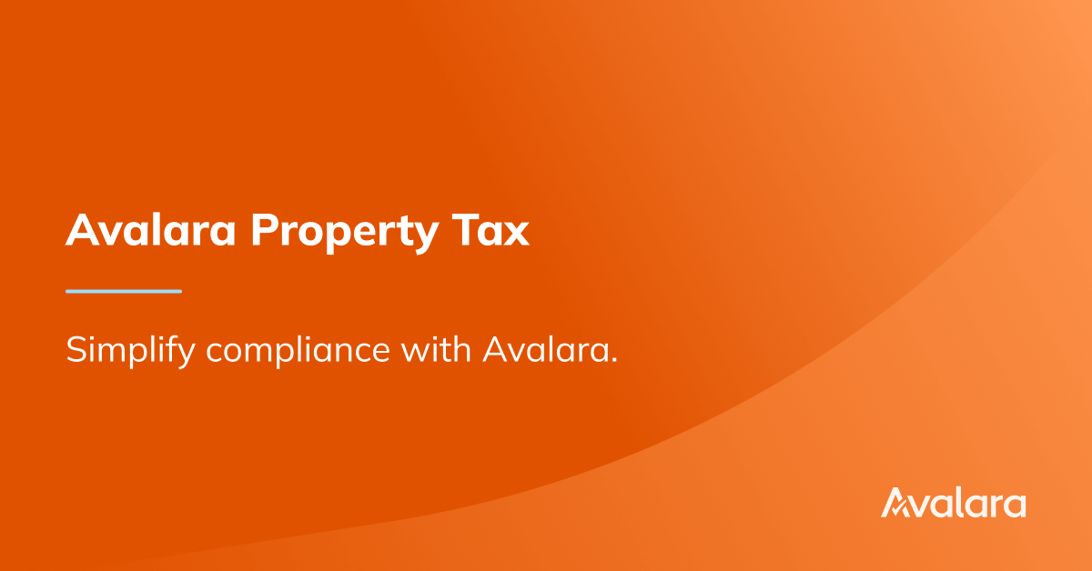 Real and personal property tax compliance software - Avalara