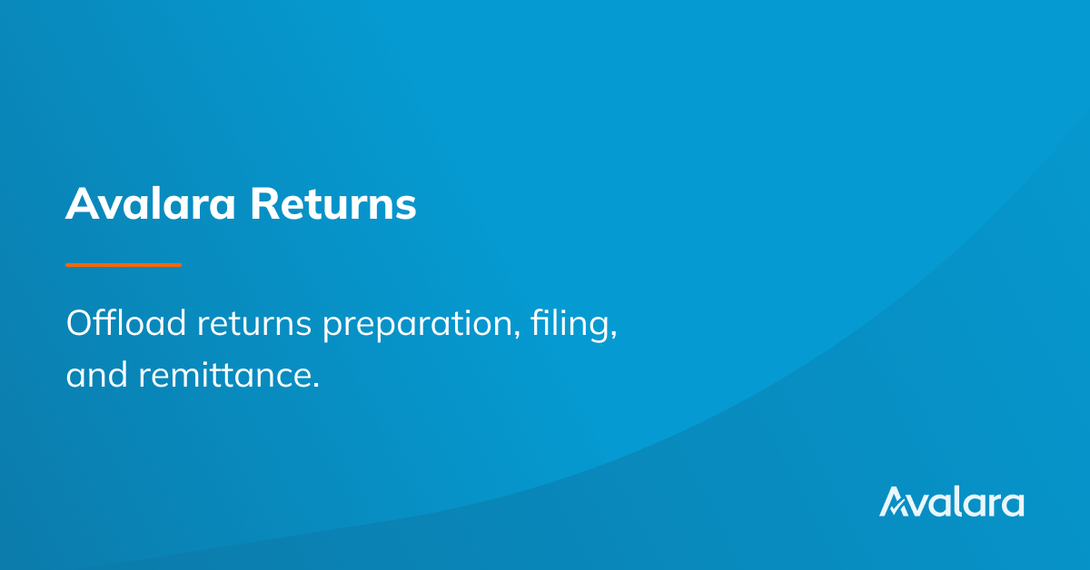 Automated Sales Tax Returns – Avalara