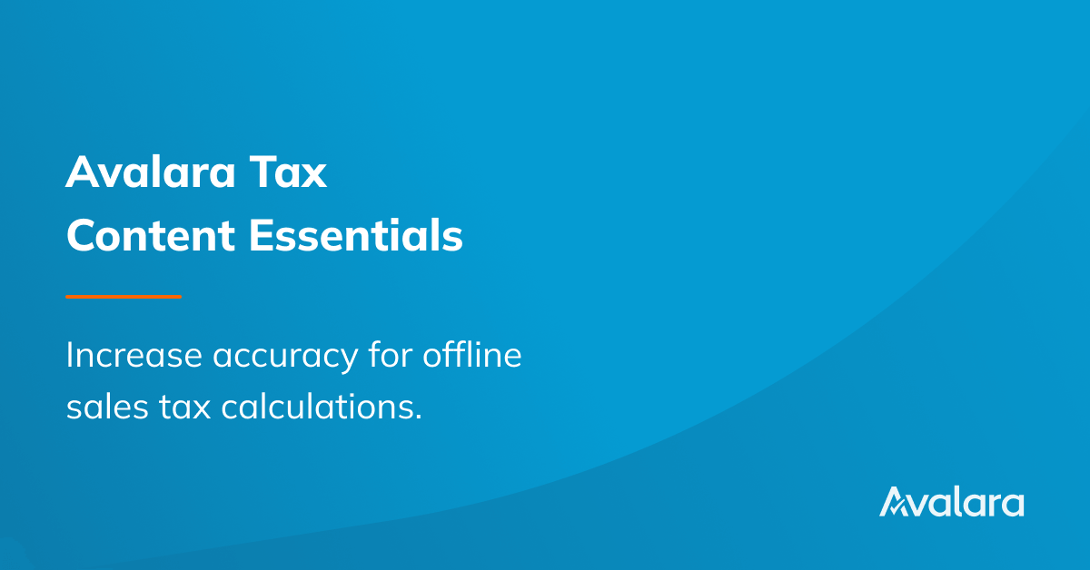 Point-of-Sale Tax Calculation Anywhere, Anytime | Avalara Tax Content ...
