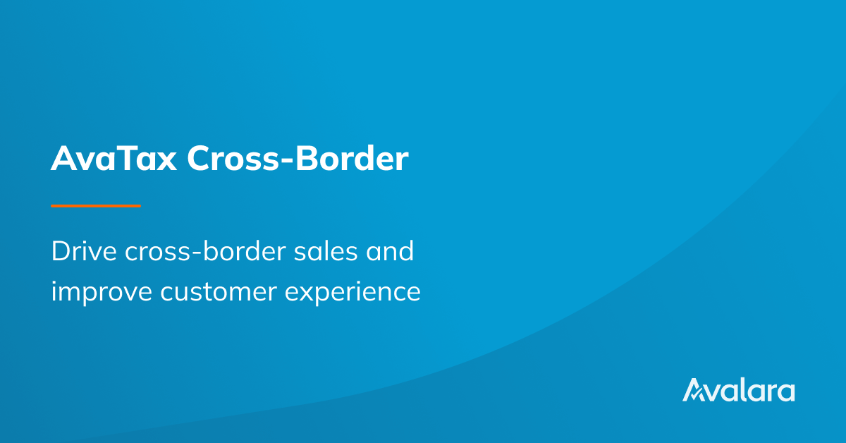 AvaTax Cross-Border – Avalara