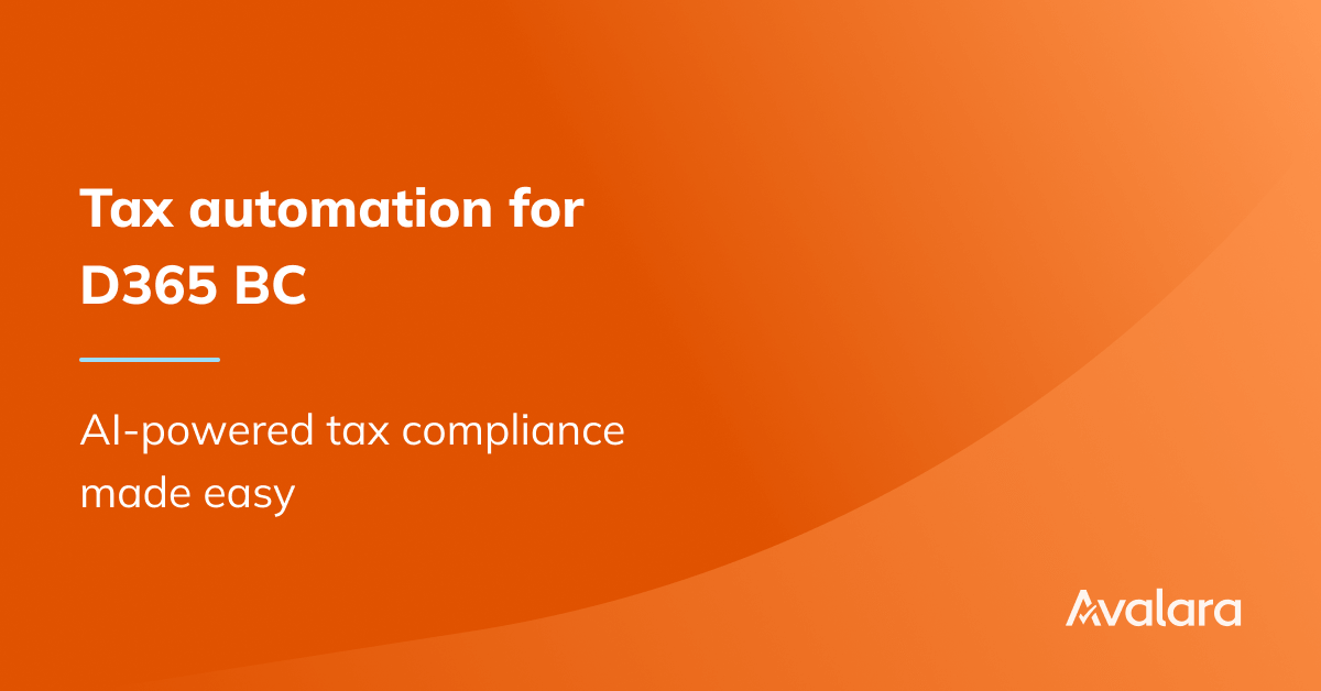 Avalara for Microsoft Dynamics 365 Business Central - Avalara