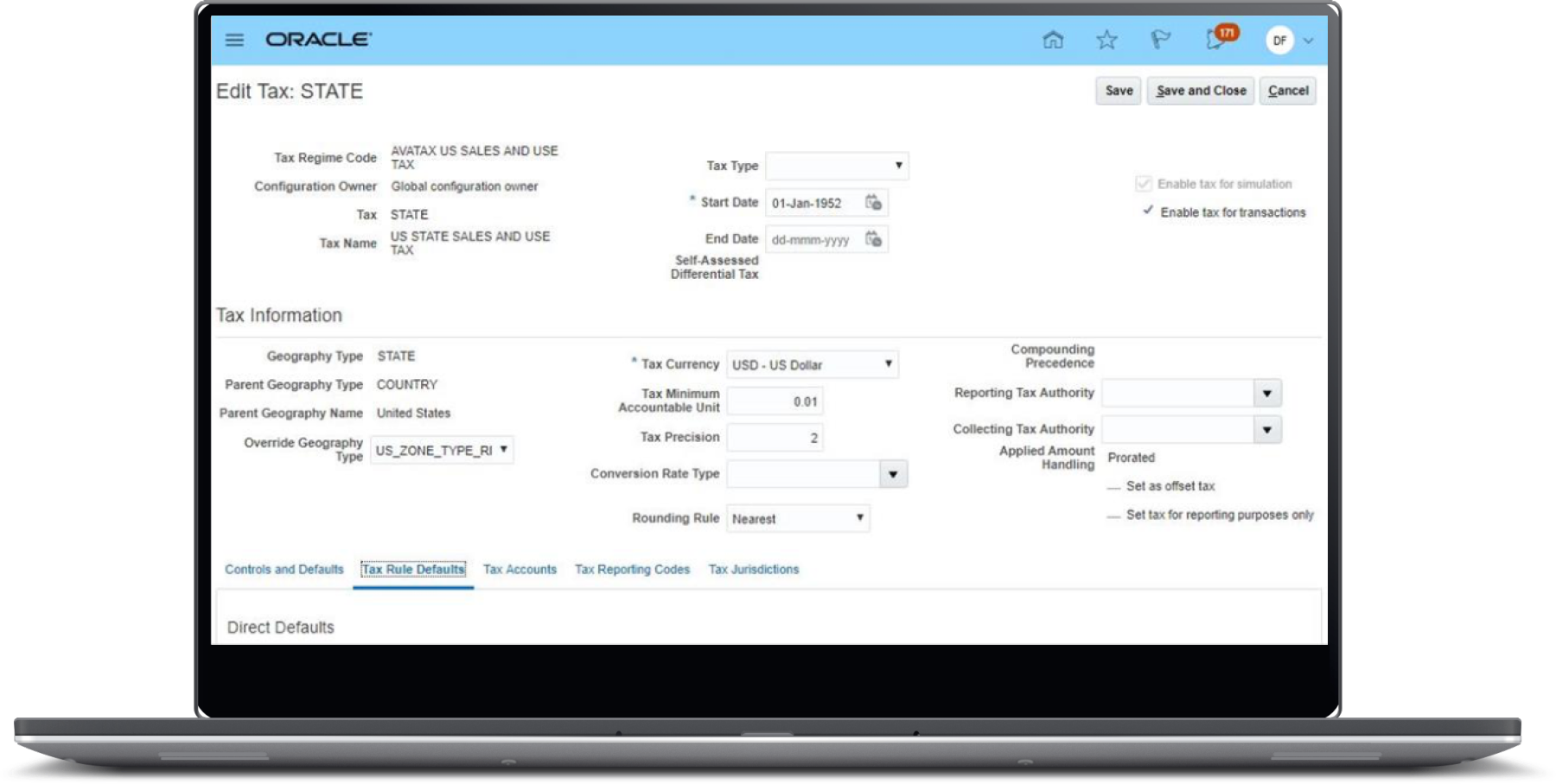 Oracle Enterprise - Avalara